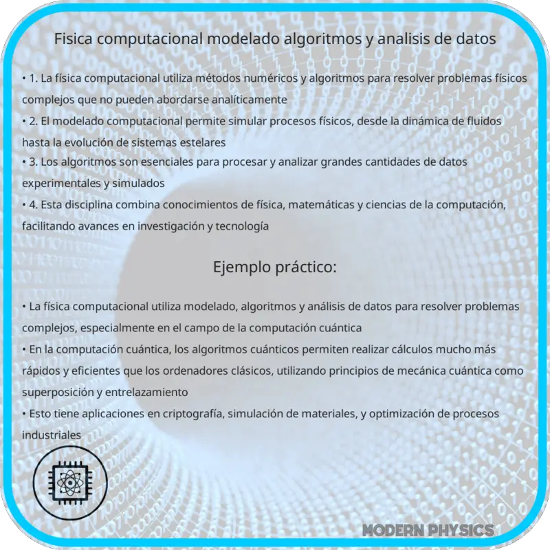 Física Computacional: Modelado, Algoritmos y Análisis de Datos