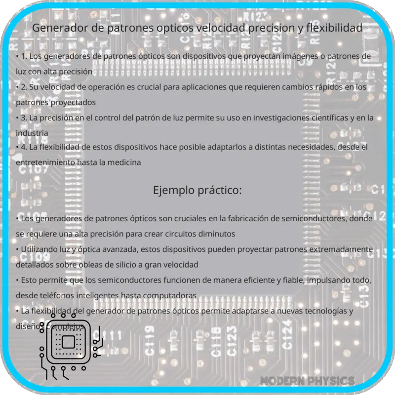 Generador de Patrones Ópticos: Velocidad, Precisión y Flexibilidad