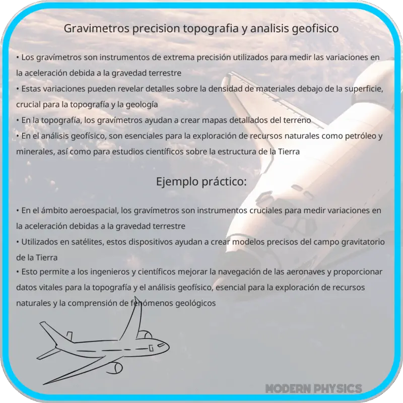Gravímetros: Precisión, Topografía y Análisis Geofísico