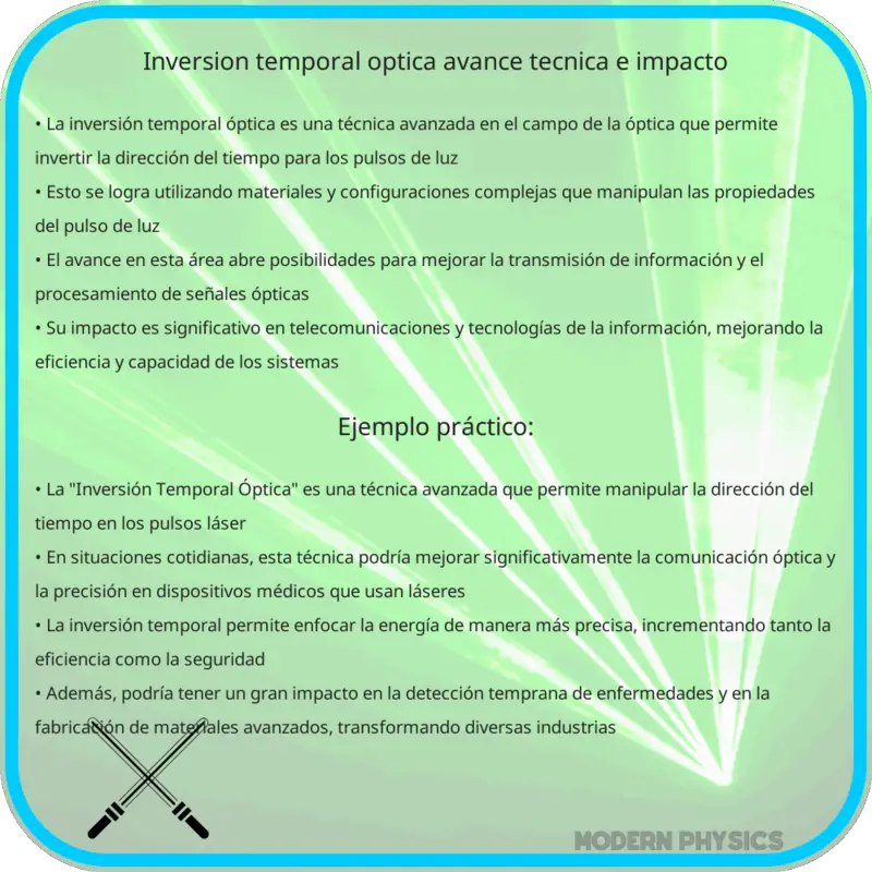 Inversión Temporal Óptica | Avance, Técnica e Impacto