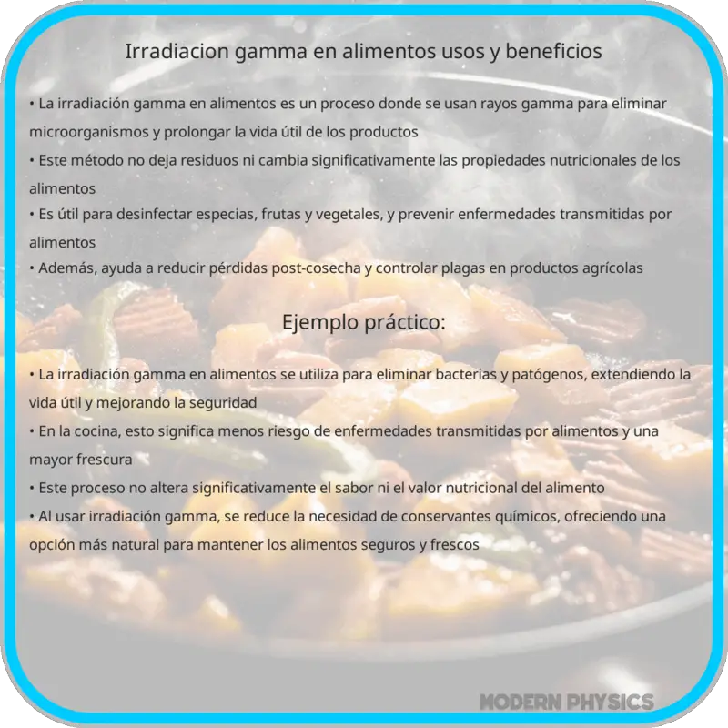 Irradiación Gamma en Alimentos | Usos y Beneficios
