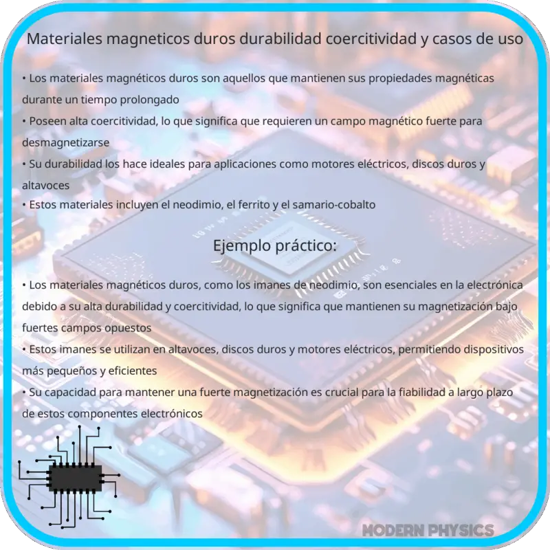 Materiales Magnéticos Duros | Durabilidad, Coercitividad y Casos de Uso