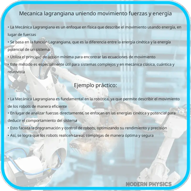 Mecánica Lagrangiana | Uniendo Movimiento, Fuerzas y Energía
