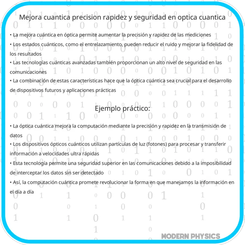 Mejora Cuántica | Precisión, Rapidez y Seguridad en Óptica Cuántica