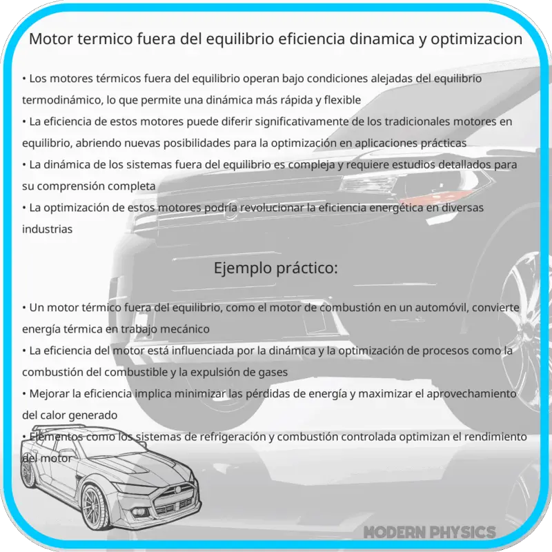 Motor Térmico fuera del Equilibrio | Eficiencia, Dinámica y Optimización