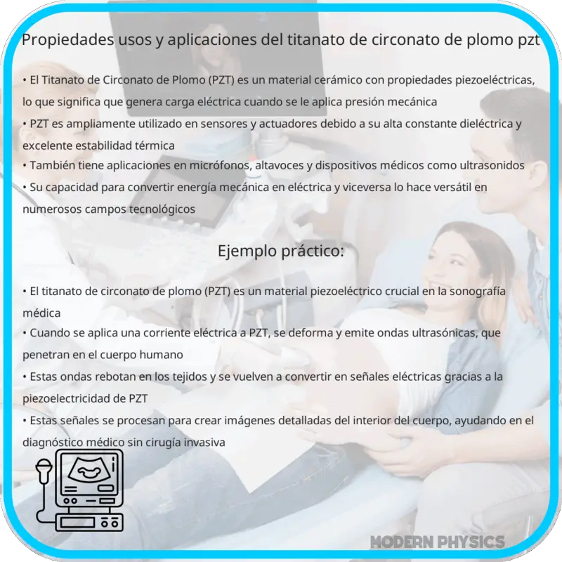 Propiedades, Usos y Aplicaciones del Titanato de Circonato de Plomo (PZT)