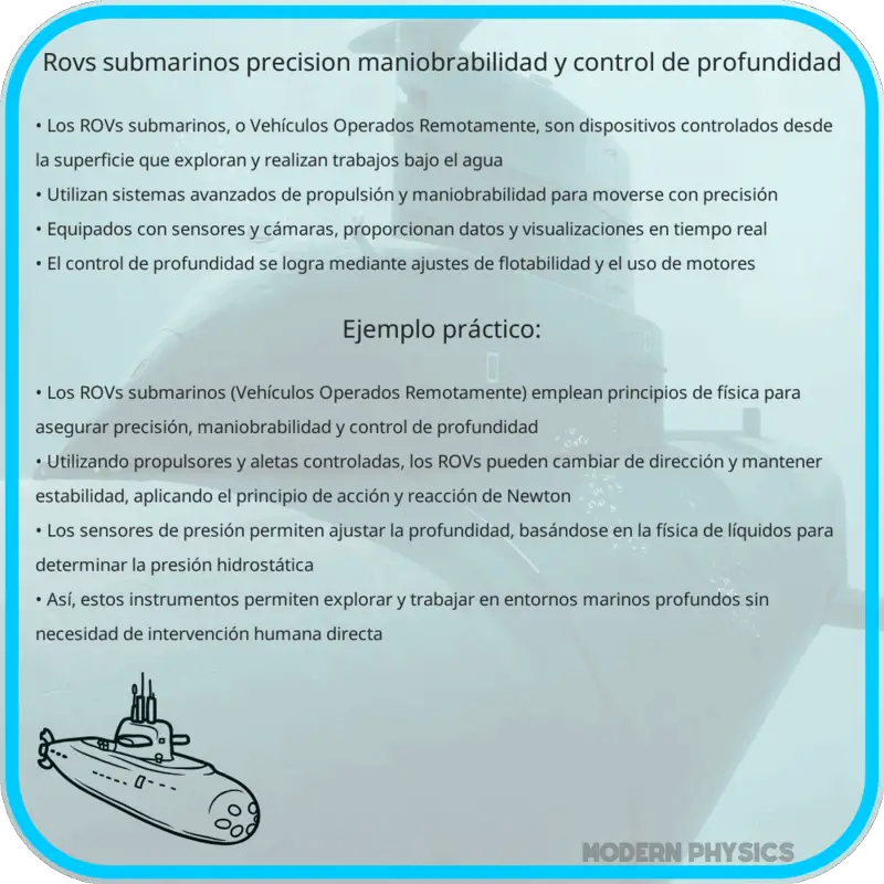 ROVs Submarinos | Precisión, Maniobrabilidad y Control de Profundidad