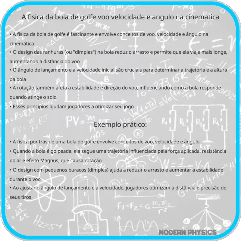 A Física da Bola de Golfe | Voo, Velocidade e Ângulo na Cinemática