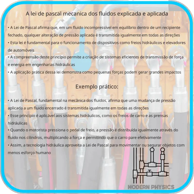 A Lei de Pascal | Mecânica dos Fluidos Explicada e Aplicada