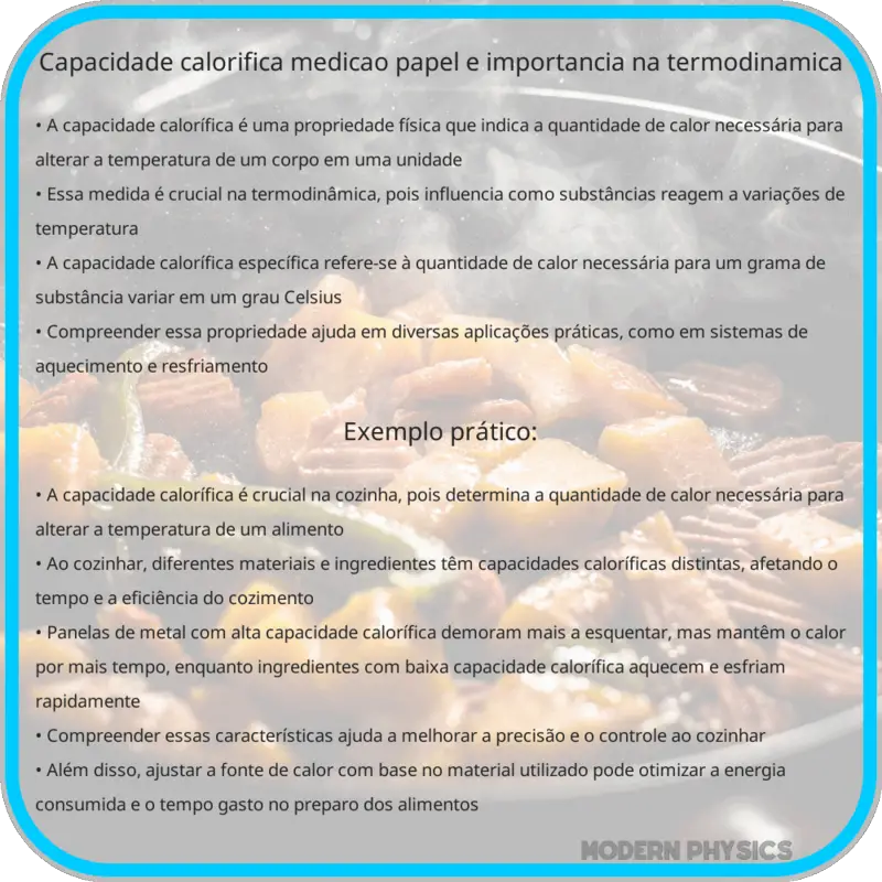 Capacidade Calorífica | Medição, Papel e Importância na Termodinâmica