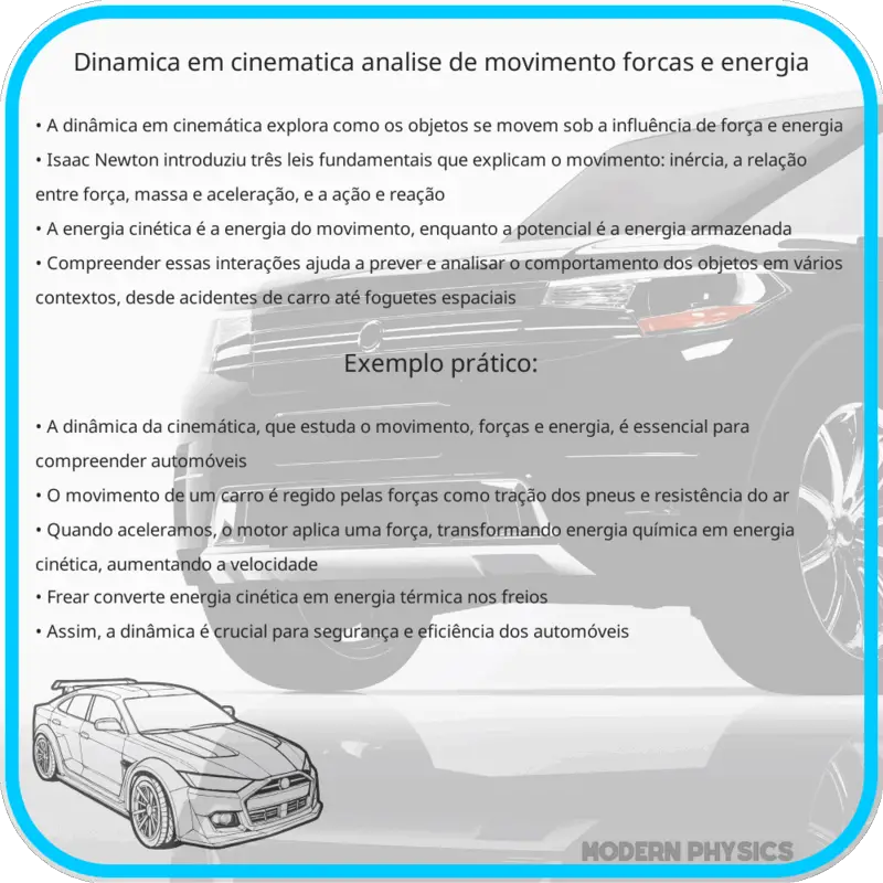 Dinâmica em Cinemática | Análise de Movimento, Forças e Energia
