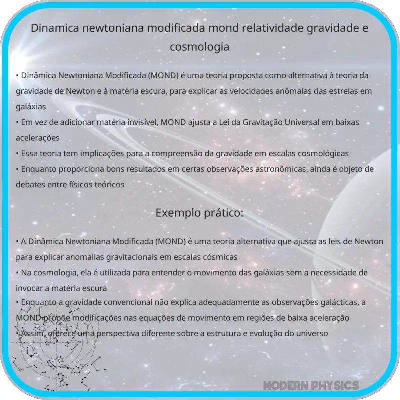 Dinâmica Newtoniana Modificada (MOND) - Relatividade, Gravidade e ...
