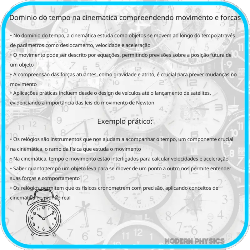 Domínio do Tempo na Cinemática | Compreendendo Movimento e Forças