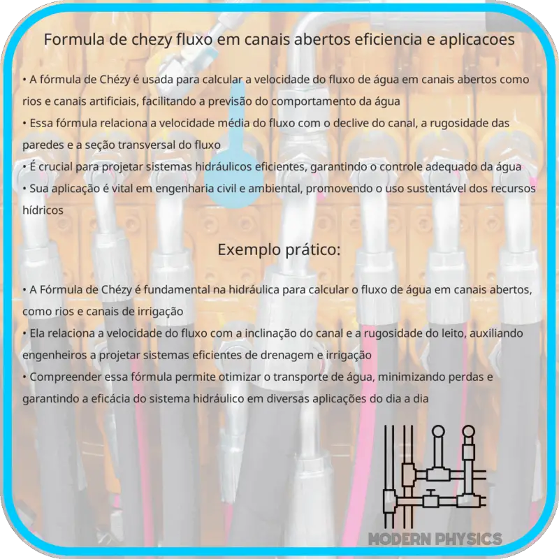 Fórmula de Chézy | Fluxo em Canais Abertos, Eficiência e Aplicações