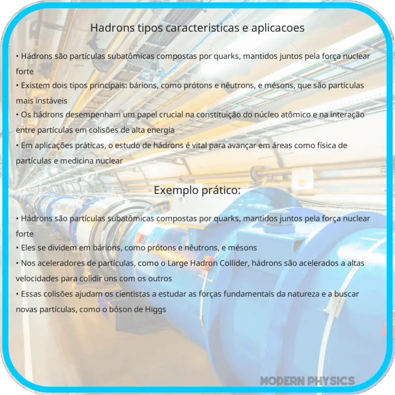 Hádrons | Tipos, Características e Aplicações