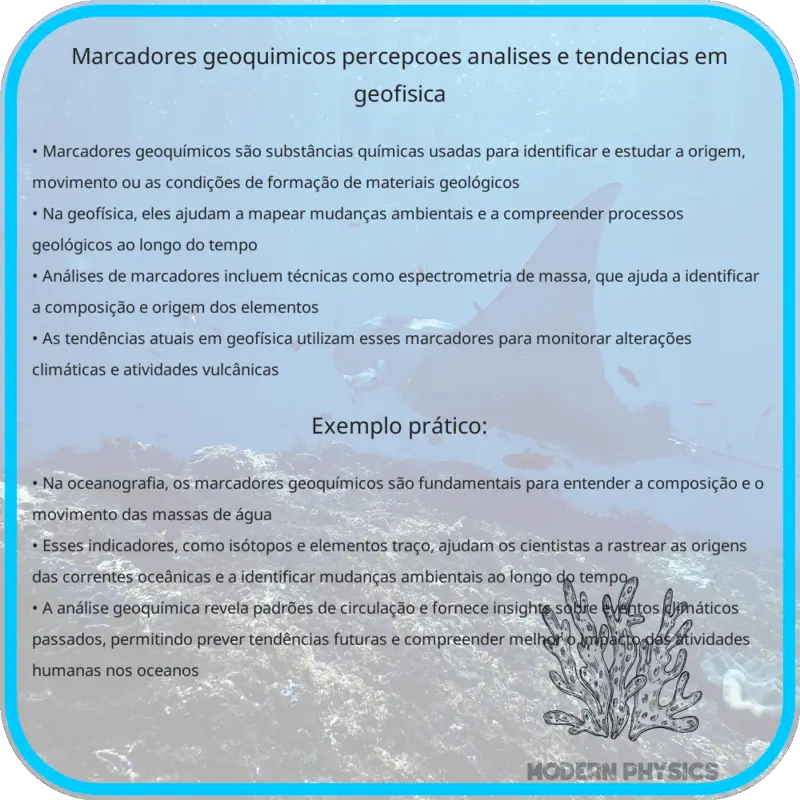 Marcadores Geoquímicos | Percepções, Análises e Tendências em Geofísica