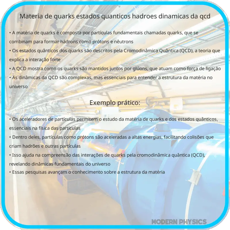 Matéria de Quarks | Estados Quânticos, Hadrões & Dinâmicas da QCD