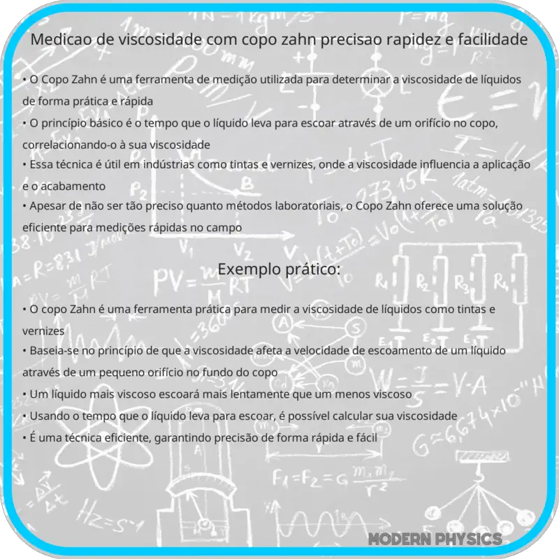 Medição de Viscosidade com Copo Zahn | Precisão, Rapidez e Facilidade