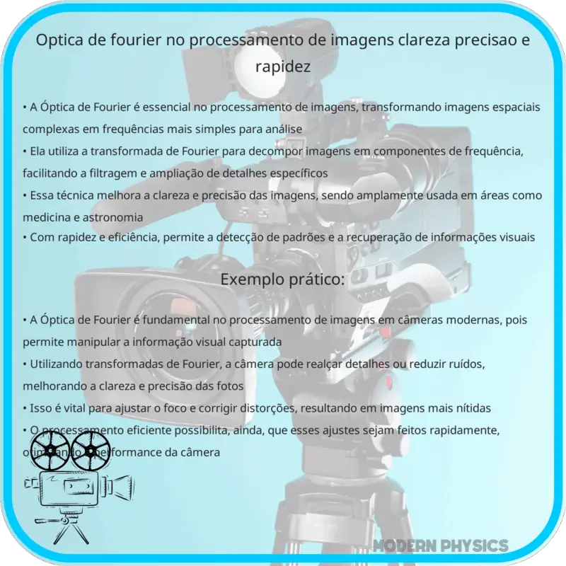 Óptica de Fourier no Processamento de Imagens | Clareza, Precisão e Rapidez
