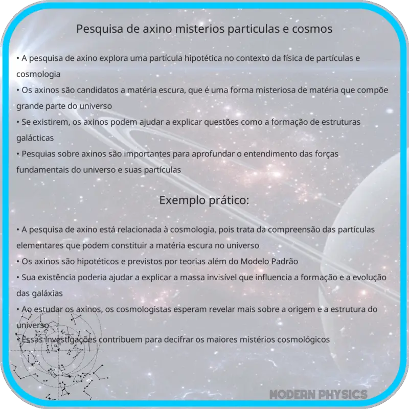 Pesquisa de Axino | Mistérios, Partículas e Cosmos