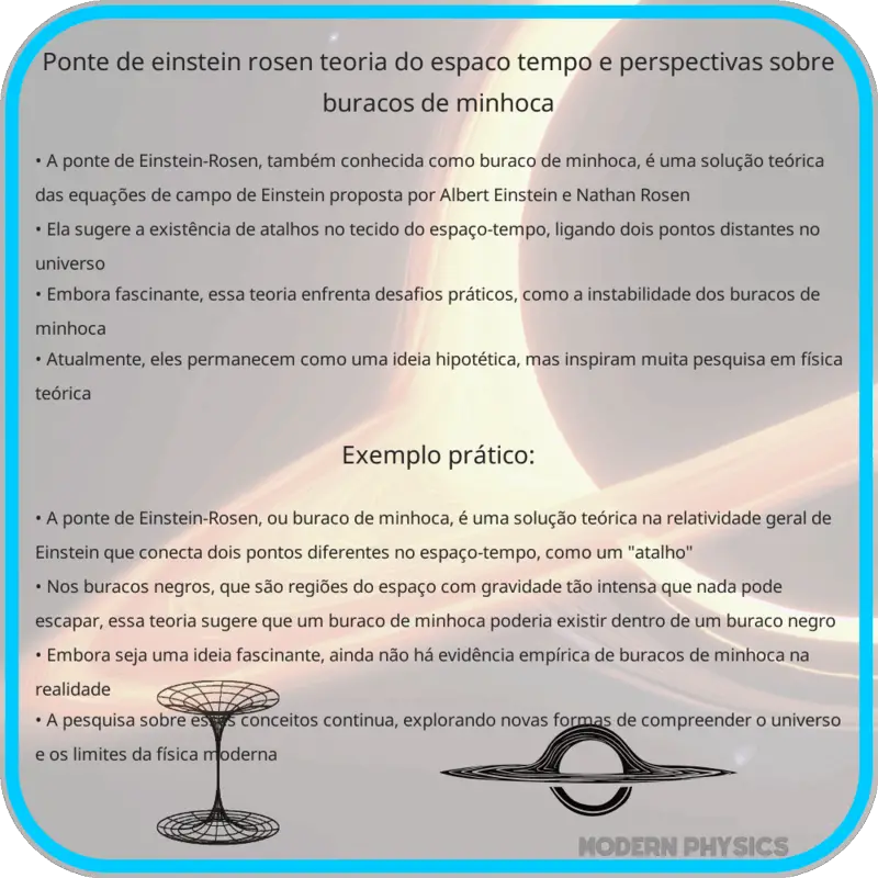 Ponte de Einstein-Rosen: Teoria do Espaço-Tempo e Perspectivas sobre ...