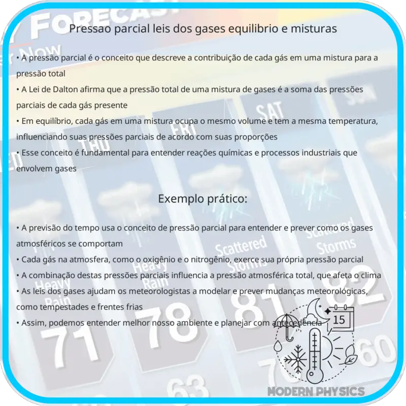 Pressão Parcial: Leis dos Gases, Equilíbrio e Misturas