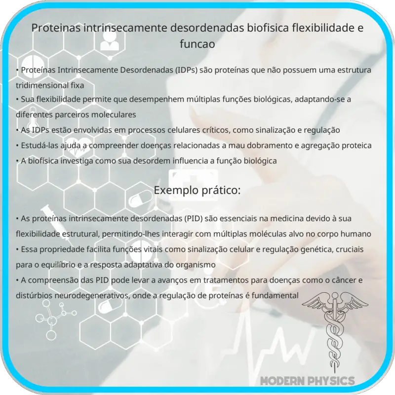 Proteínas Intrinsecamente Desordenadas | Biofísica, Flexibilidade e Função