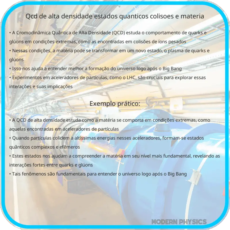 QCD de Alta Densidade | Estados Quânticos, Colisões e Matéria