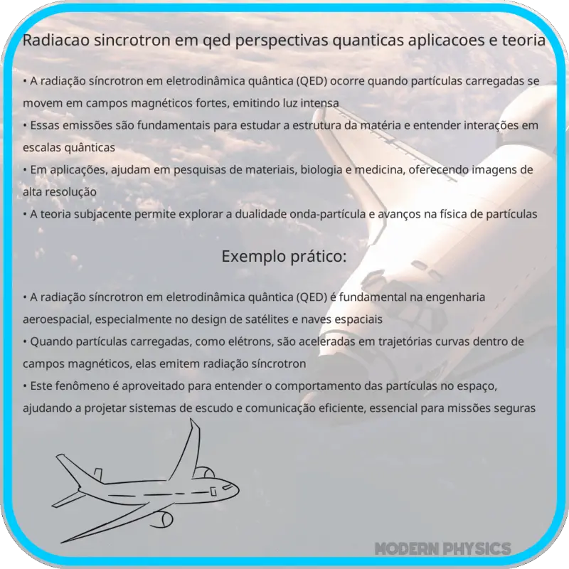 Radiação Síncrotron em QED | Perspectivas Quânticas, Aplicações e Teoria