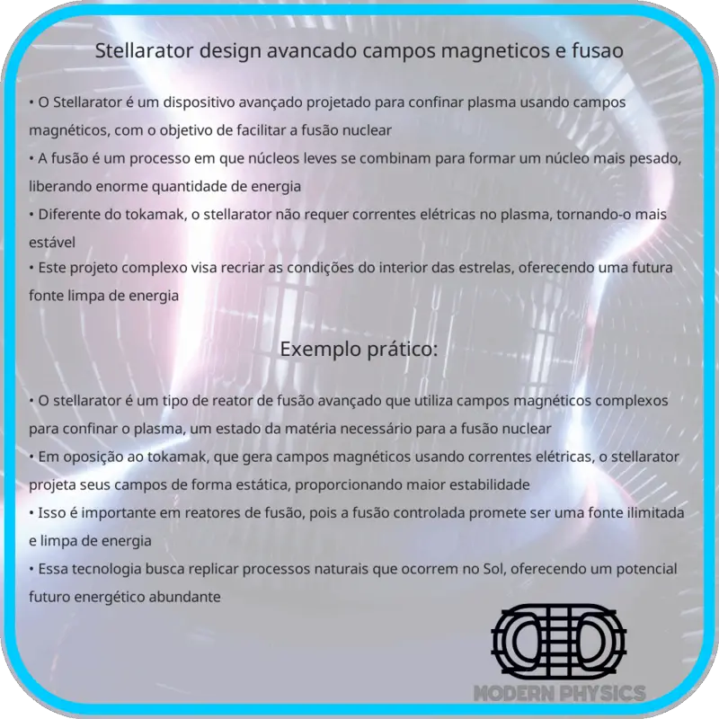 Stellarator | Design Avançado, Campos Magnéticos e Fusão
