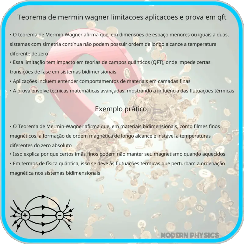 Teorema de Mermin-Wagner | Limitações, Aplicações e Prova em QFT