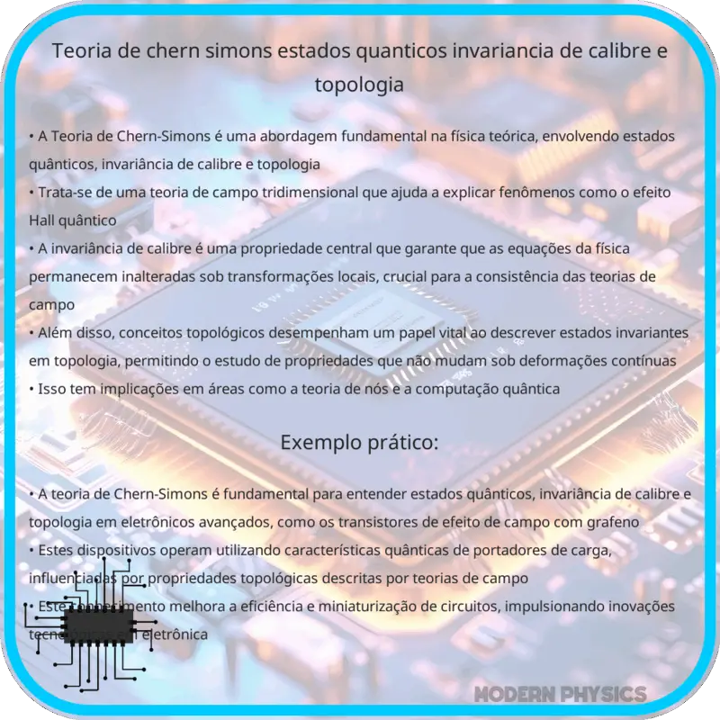 Teoria de Chern-Simons | Estados Quânticos, Invariância de Calibre e ...