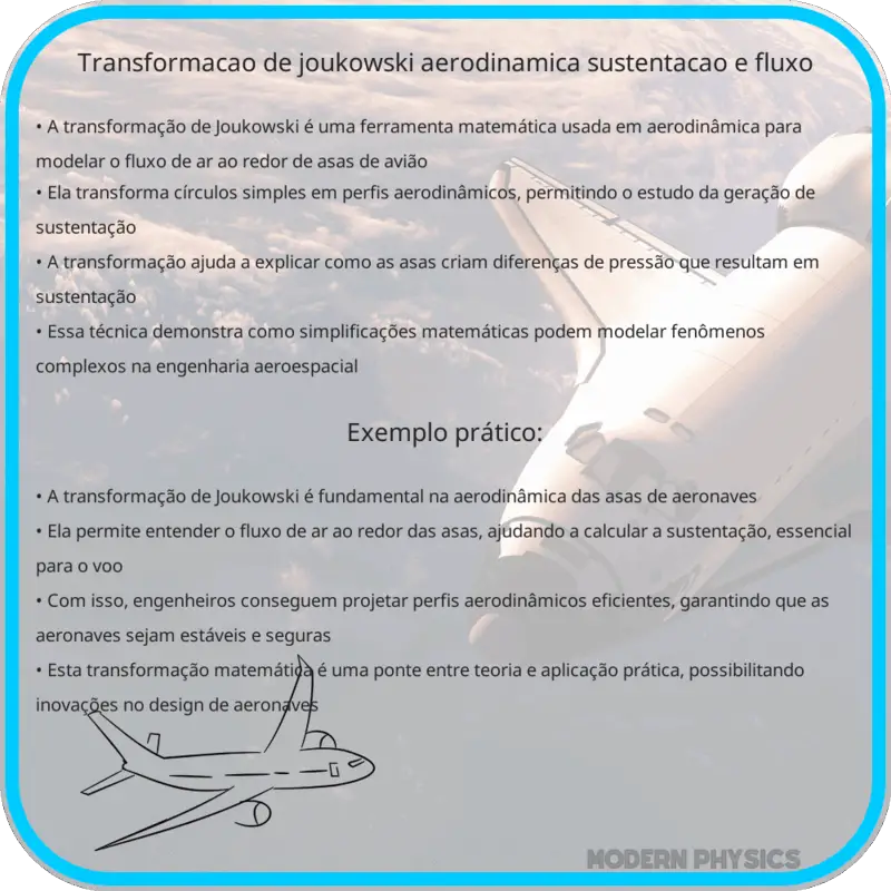Transformação de Joukowski | Aerodinâmica, Sustentação e Fluxo