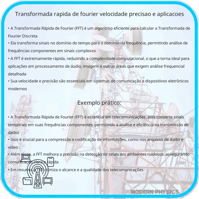 Transformada Rápida de Fourier | Velocidade, Precisão e Aplicações