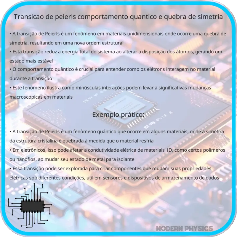 Transição de Peierls | Comportamento Quântico e Quebra de Simetria