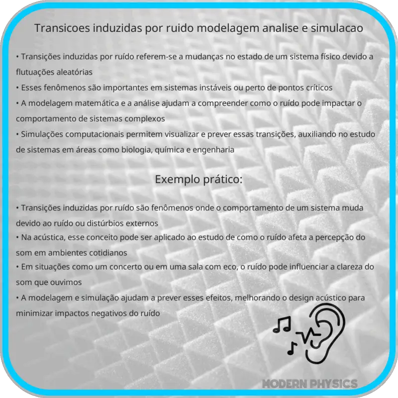 Transições Induzidas por Ruído | Modelagem, Análise e Simulação Transições Induzidas por Ruído | Modelagem, Análise e Simulação
